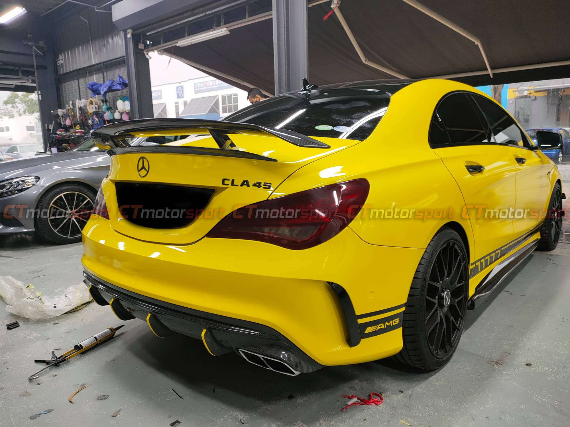 Mercedes-Benz CLA CLA45 W117 Installed Paktech Style Spoiler